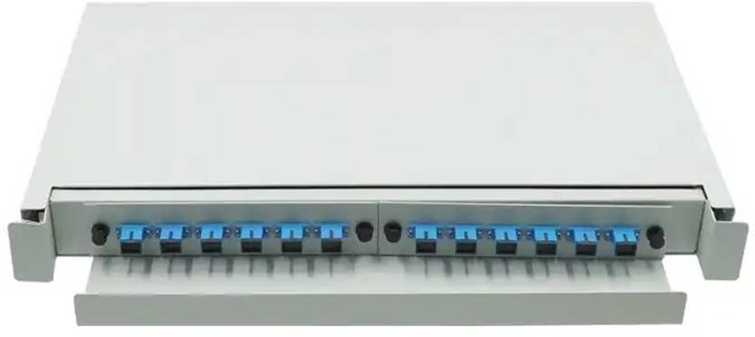 HANUTECH 19" Inches Pigtail Loaded 12 Port SC/PC Rack Mountable LIU ...