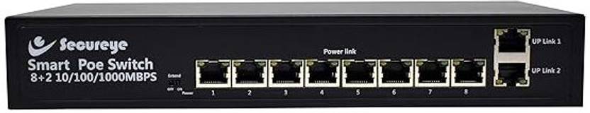 SECUREYE POE Switch 8port Giga 100/1000 S-8GE-2UG-2UF-NB 8 Ports 1000 ...