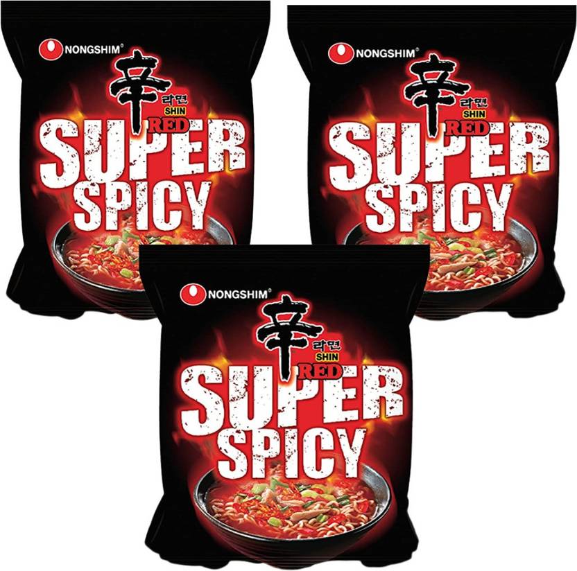 Nongshim Shin Red Super Spicy 120gm Pack of 3 Instant Noodles ...