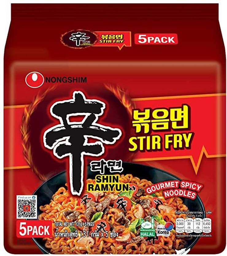 Nongshim Shin Ramyun Stir Fry 655gm Pack of 1 Instant Noodles Non ...