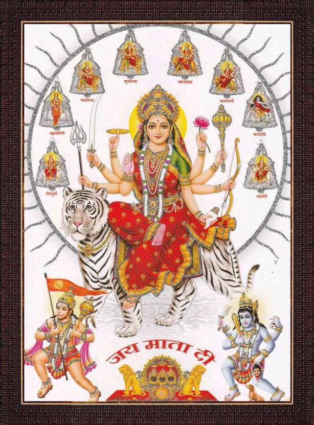 craftery Durga Maa | Ambe | Sherawali | Nav Durga | 9 Form On Tiger ...