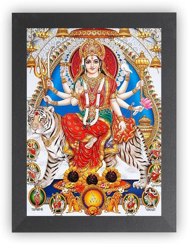 DECORPRINT DESIGN Durga Maa Nav Roop Photo Frame,Durga Maa Photo Frame ...