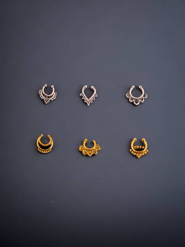 jill fashion Gold-plated, Silver Plated Metal Nose Ring Set Price in ...