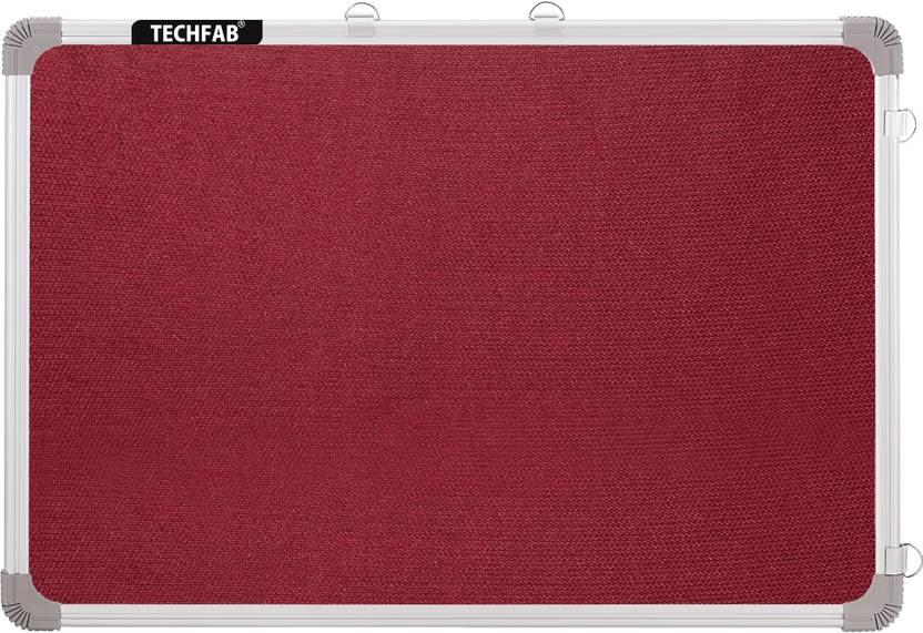 Techfab 2x3 Ft Maroon Notice Board Pin Up Display Board With 30 Pin