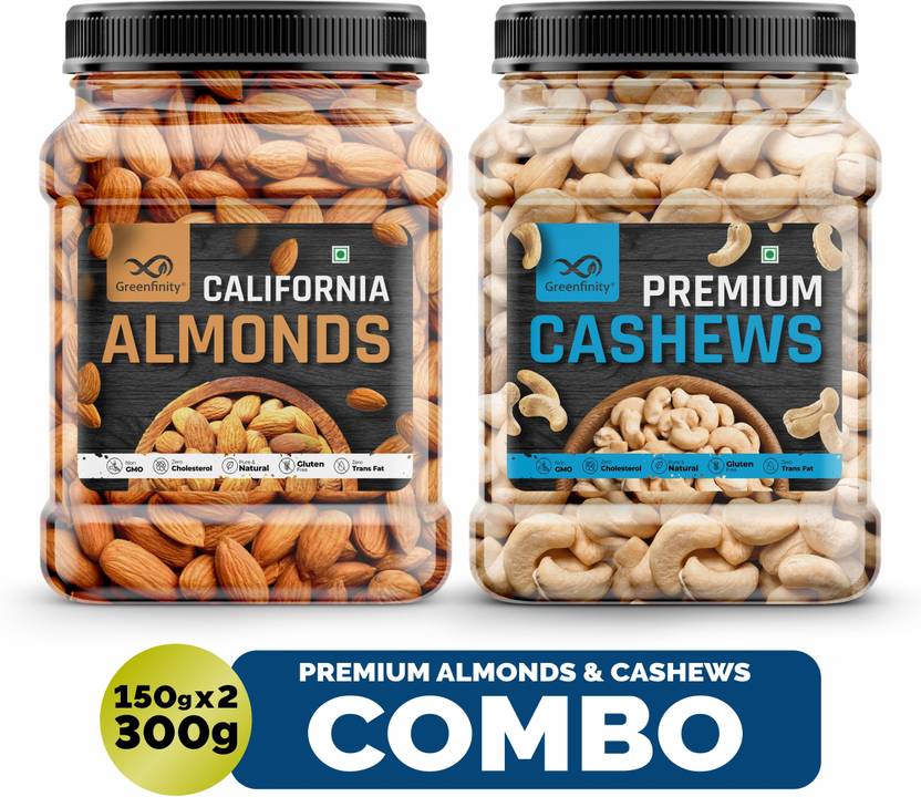 Greenfinity Combo of Almond and Cashew | Badam & Kaju | Dry Fruit Combo ...