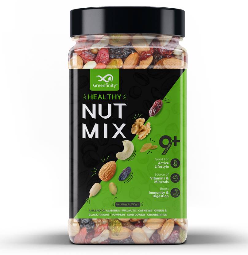 Greenfinity Healthy & Delicious Nutmix | Mixed Dryfruits | Source of ...