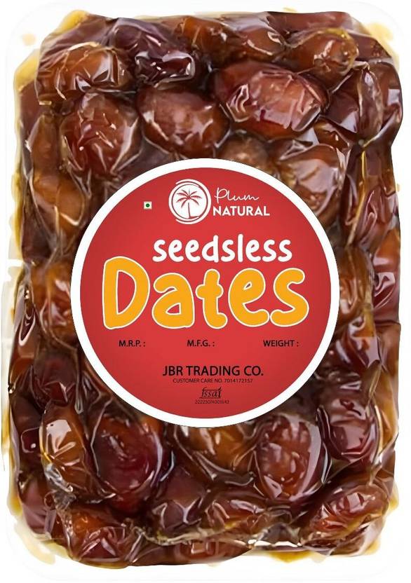 Plum Natural Premium Organic Seedless Dates Pin Khajur Arabian Dates