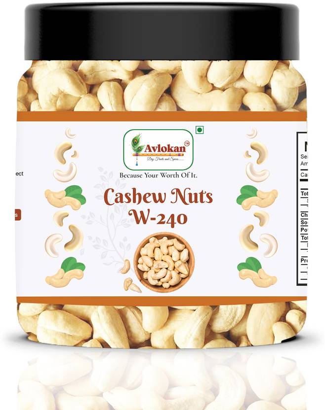 Avlokan Natural Premium Cashew Nuts W240 (Kaju) Cashews Price in India - Buy Avlokan Natural ...
