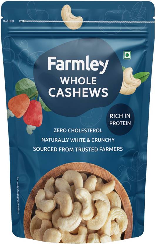 Farmley Whole Raw Kaju Cashews Price in India - Buy Farmley Whole Raw ...