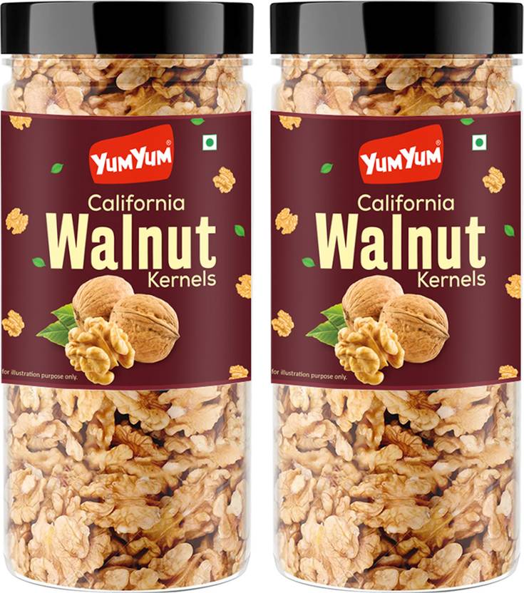 YUM YUM California Walnut Kernels 500g, Akhrot Giri Dry Fruits (Pack of ...