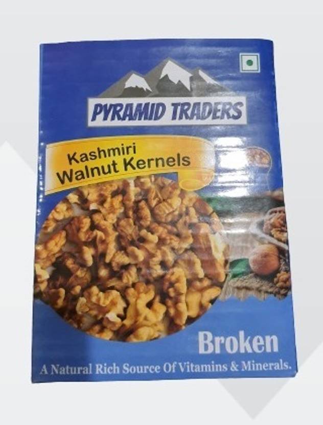 pyramid traders 1 KG Kashmiri Broken Walnut Kernels Brown Without Shell (Akrot Giri) Walnuts ...