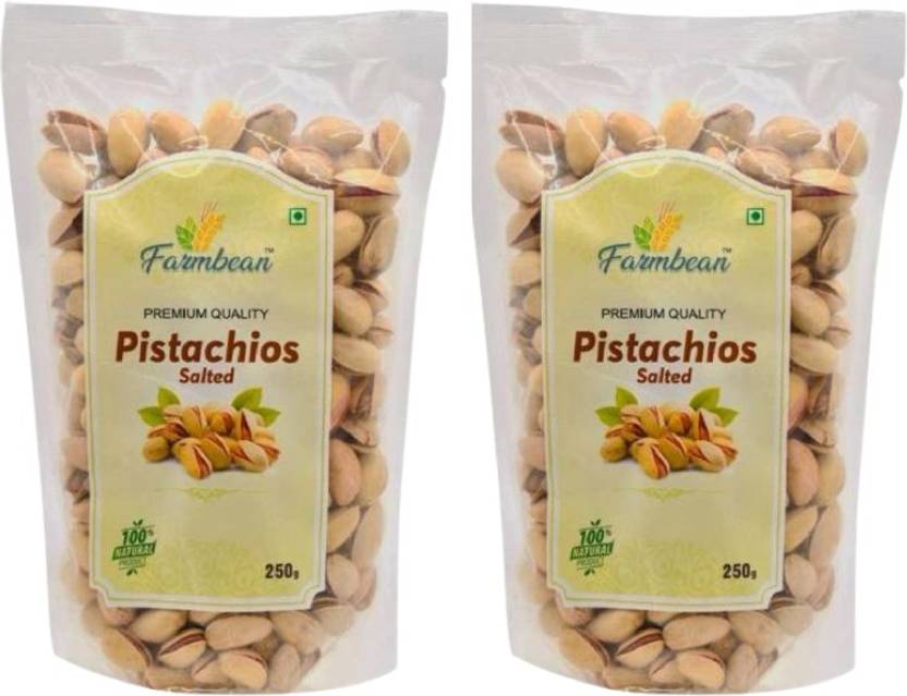 Farmbean Premium Fresh Whole Roasted Salted Pistachios | Salted Pista With Shell 500g Pistachios ...
