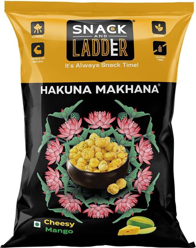 snack and ladder Cheesy Mango Hakuna Makhana Flavoured Roasted Fox Nut ...