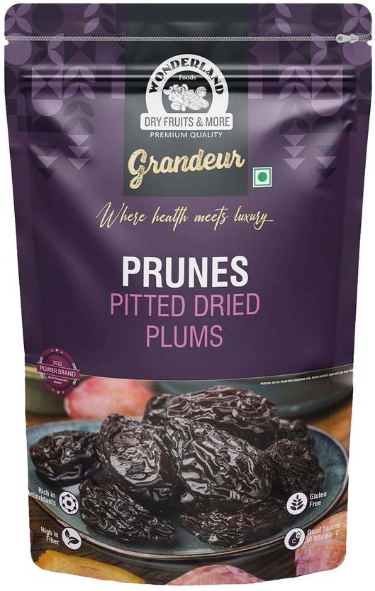 WONDERLAND FOODS Grandeur Premium Pitted Prunes 200g | Gluten Free, Non ...