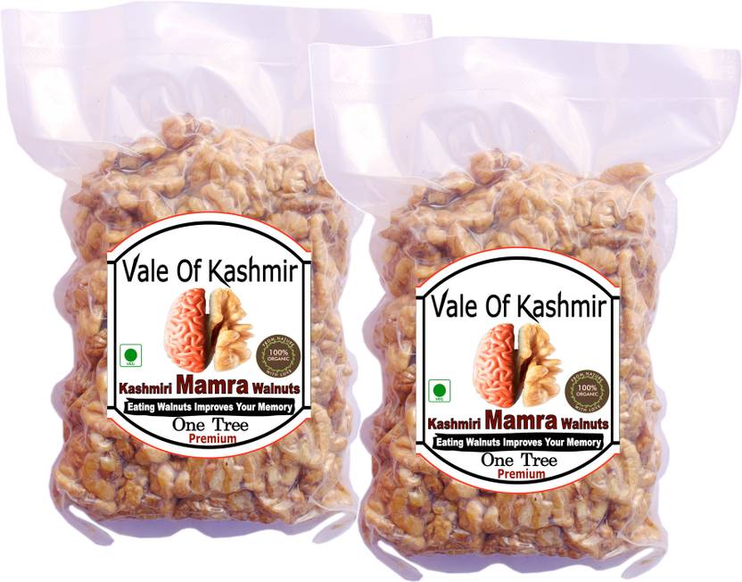 vale of kashmir Kashmiri Mamra Walnut Kernels Premium One Tree, Natural Brain Food. Akhrot ...