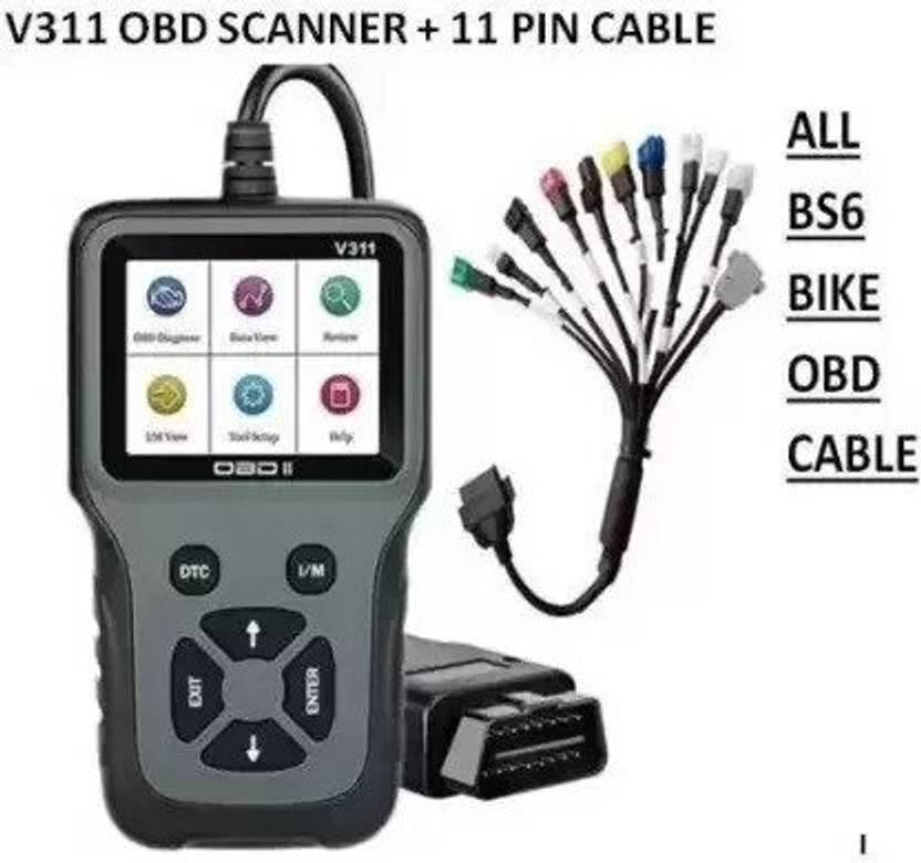 Xsentuals V311 II Scanner + 11 Connector Obd Cable for All BS6 Bikes ...