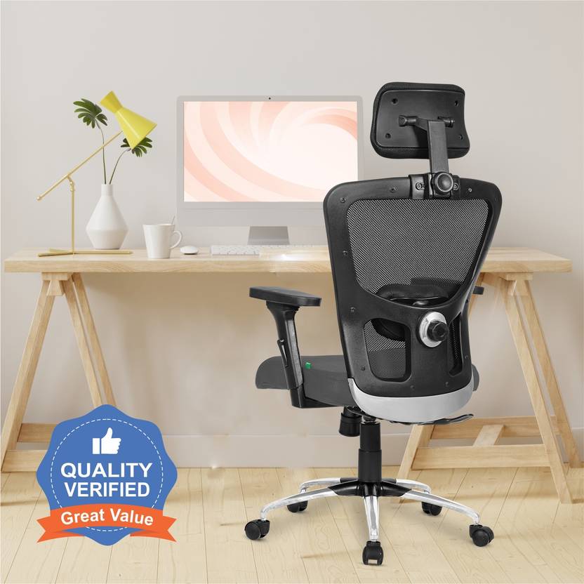 SAVYA HOME Beatle HB 3D Arms, 3 Lock Mechanism Nylon Office Executive ...
