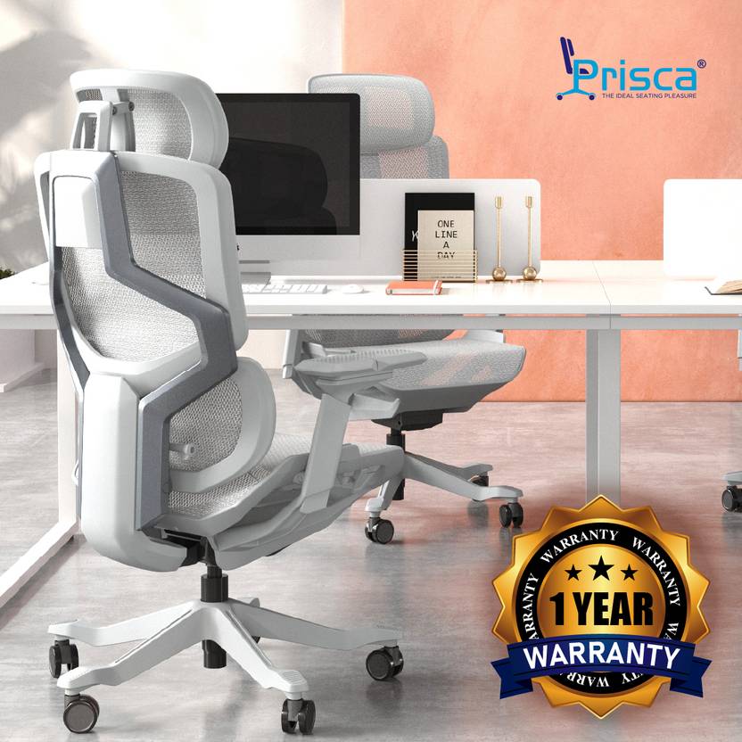 PRISCA PRISCA® ENOVA PREMIUM ERGONOMIC HB GREY Mesh Office Adjustable ...