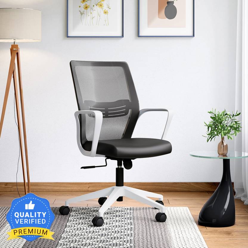 Godrej Interio Sally Mid Back Fabric Office Arm Chair Price in India ...
