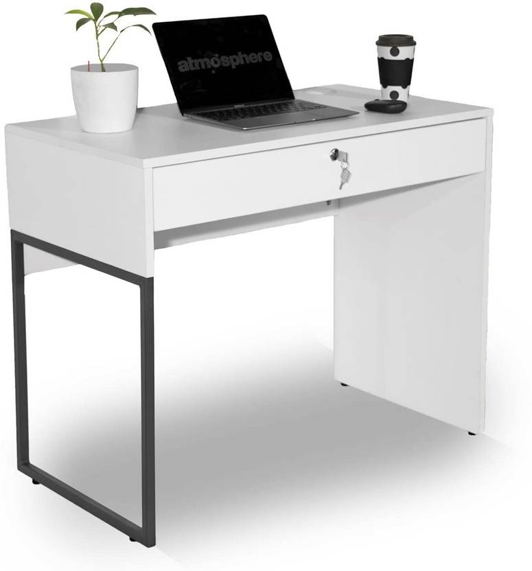 ATMOSPHERE Leo Mini Study Table with Lockable Drawer/Sturdy Computer ...