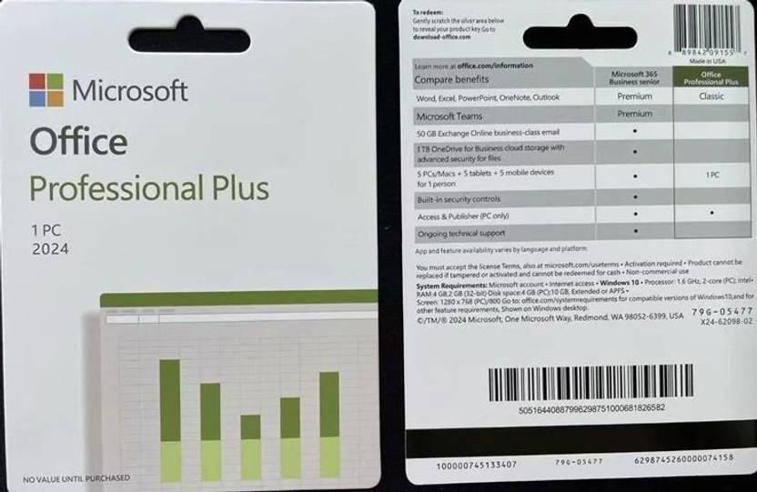 MICROSOFT OFFICE LTSC PROFESSIONAL PLUS 2024 (LIFETIME, 1 PC ...
