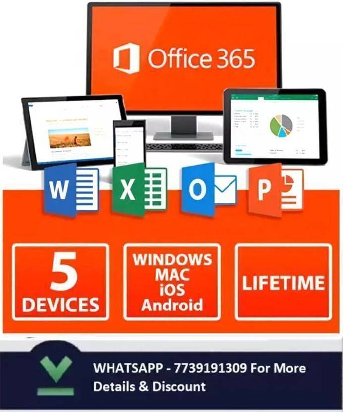 MICROSOFT Office 365 Professional Plus (5 PC/User, Lifetime Validity ...