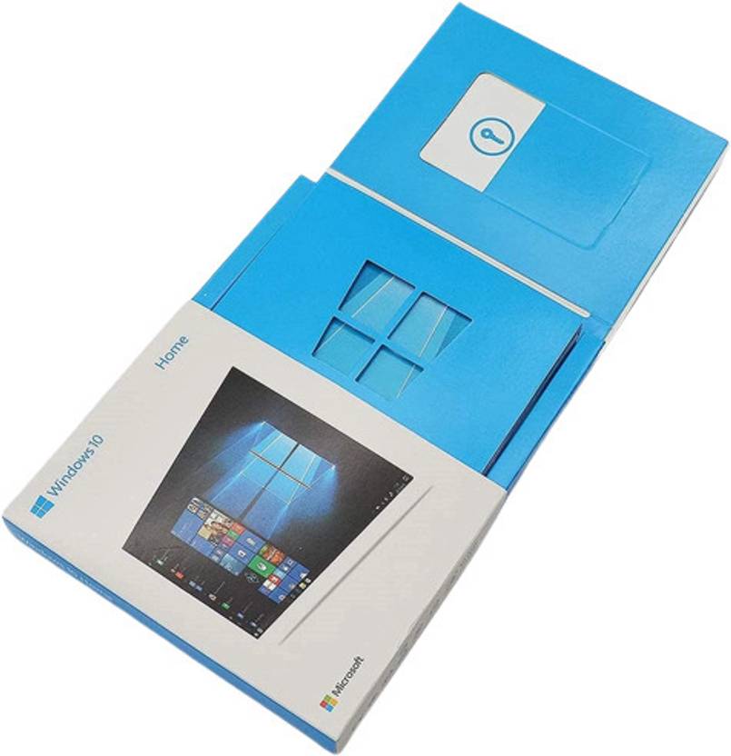 MICROSOFT Windows 10 Home Box Pack (Lifetime) Activation Key Card with ...