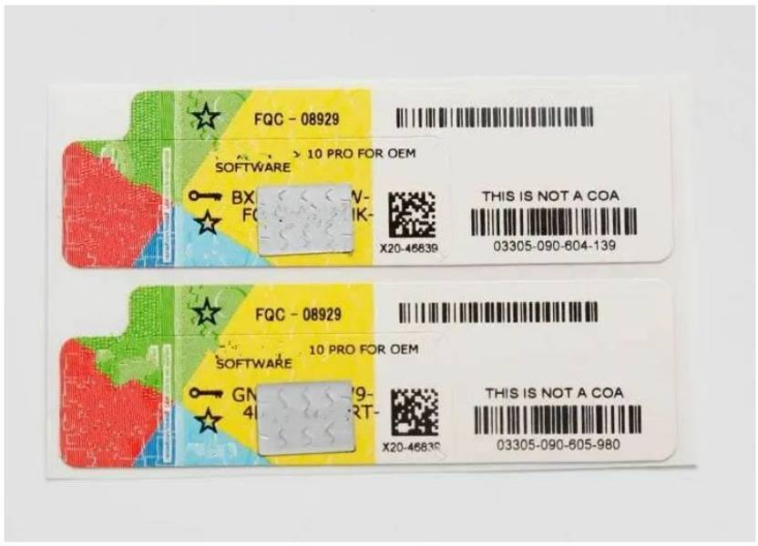 dhcp Windows 10 pro OEM Activation Sticker Pro 32bit 64bit - dhcp ...