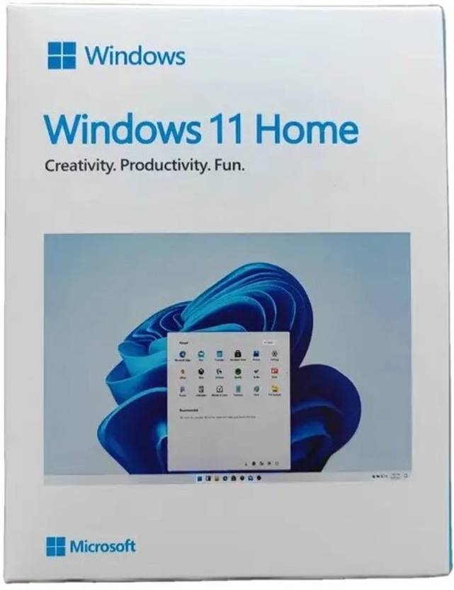 MICROSOFT Windows 11 Home Box Pack (Lifetime) Activation Key Card with ...