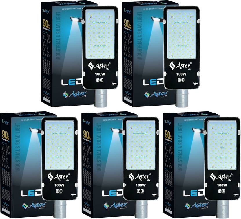 ASTER LITE Fusion+ 100W LED Street Light IP66 Waterproof (Pack of 5 ...