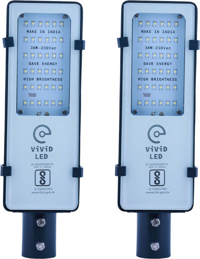VIVID 36w LED Street Light (Pack of 2) Flood Light Outdoor Lamp Price ...