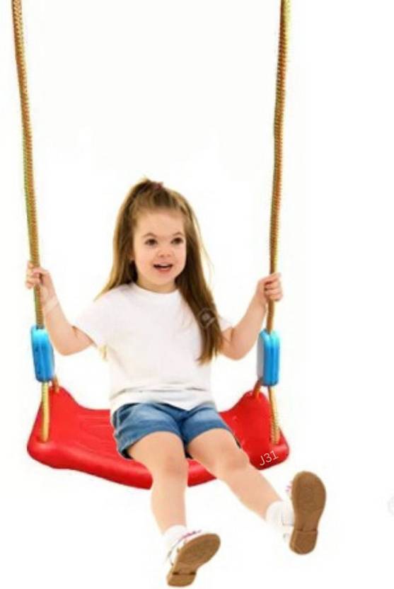 AS TRADERS Swing Jhula for Kids Playing Indoor Outdoor Plastic Hanging ...