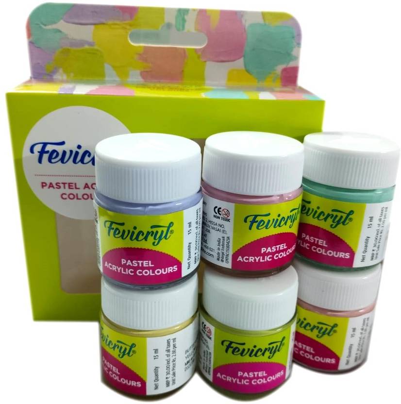 Flipkart.com | Pidilite Fevicryl 6 Shade Water Based Vibrant Pastel ...