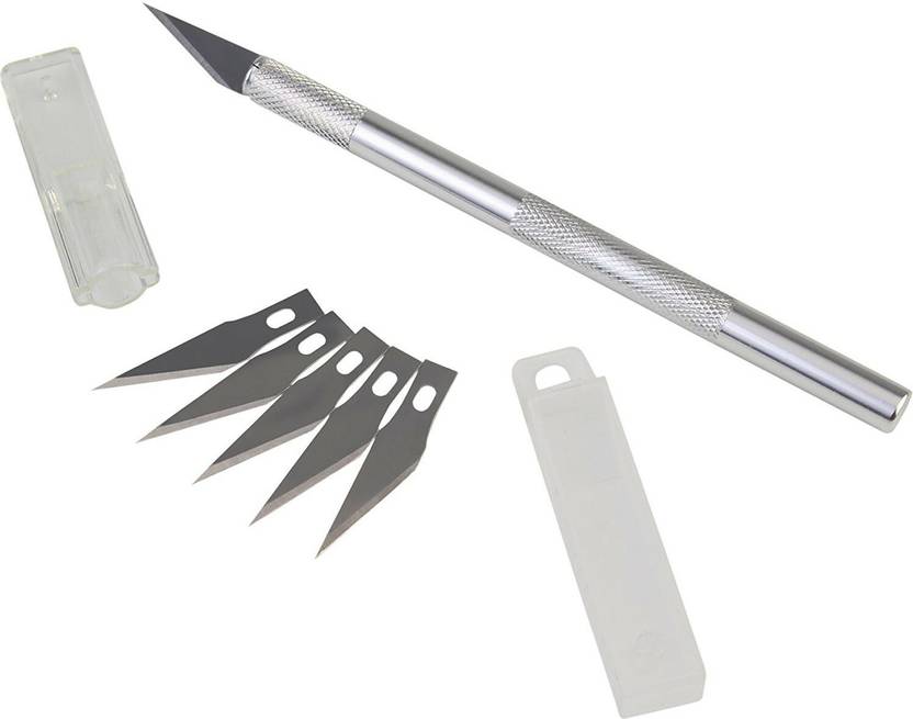 Flipkart.com | CHROME Detail Pen Knife with 5 Interchangeable Sharp ...