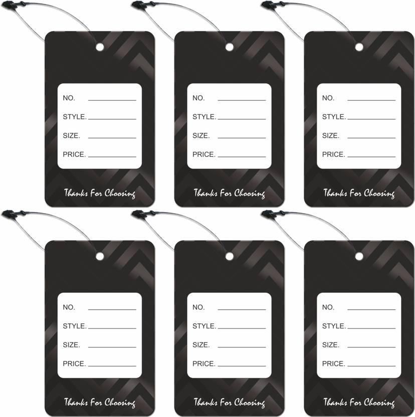 DEEPTAGS Paper Price MRP Tag Labels with Black Loop Pins, 300 PCS Paper ...