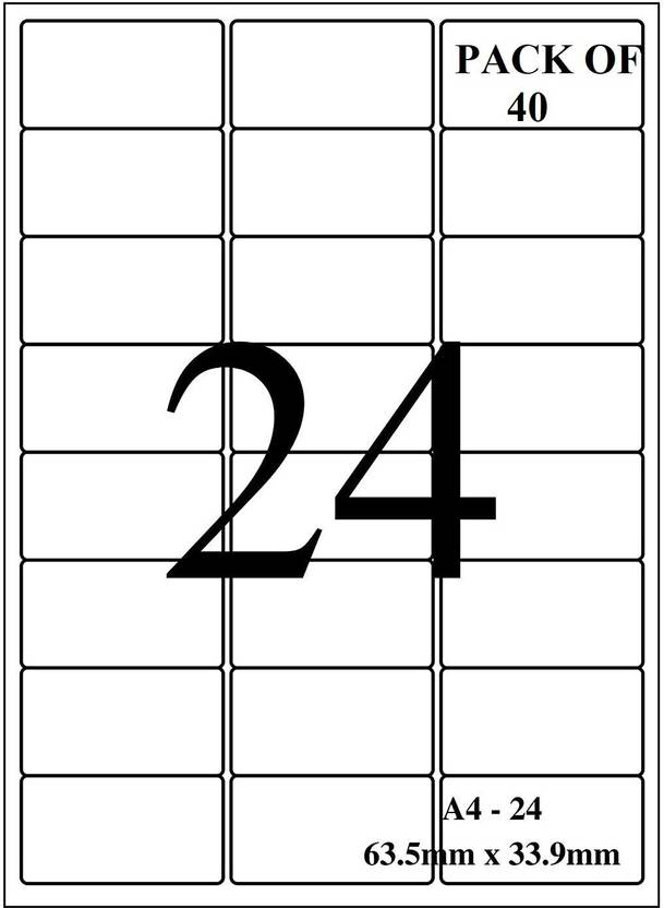 True-Ally A4 Size White Self Adhesive Label/Sticker for Printer (Inkjet ...