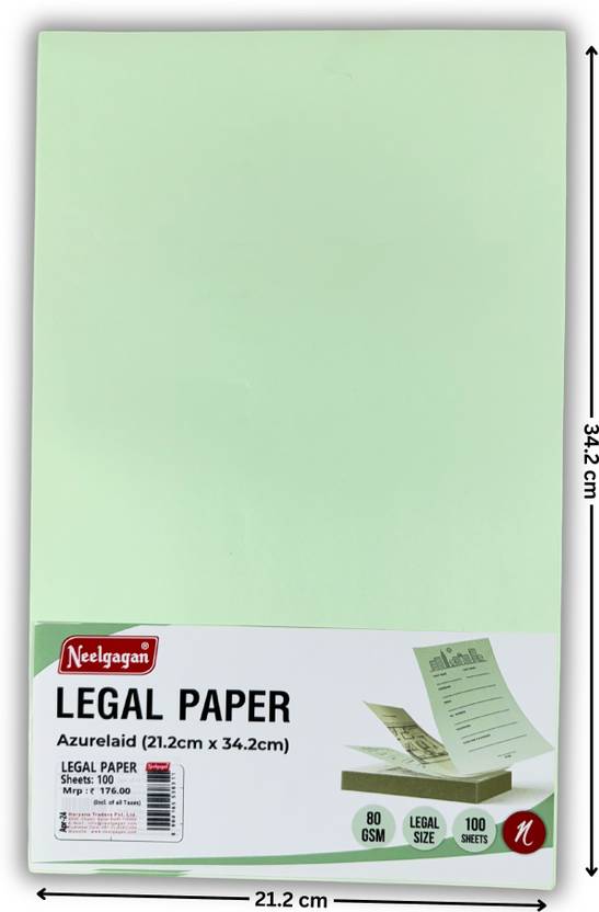 Flipkart.com | NEELGAGAN Legal Paper, 100 Sheet Per Packet P-3 Plain ...
