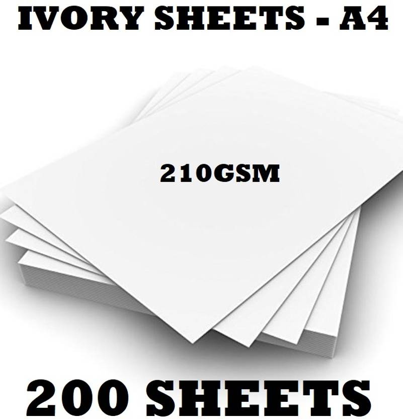 Flipkart.com | SKYGOLD 210 GSM A4 SIZE IVORY SHEETS PACK OF 200 SHEETS ...