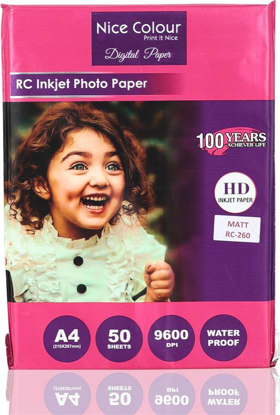 Flipkart.com | Nice Colour RC Matt Inkjet Photo Paper Water Proof, 9600 ...