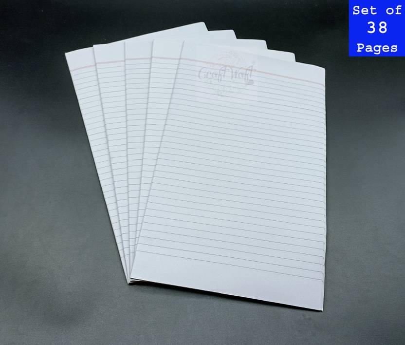 Flipkart.com | CRAFTWAFT Tiger Large Ruled Sheets with Margin for Exam ...