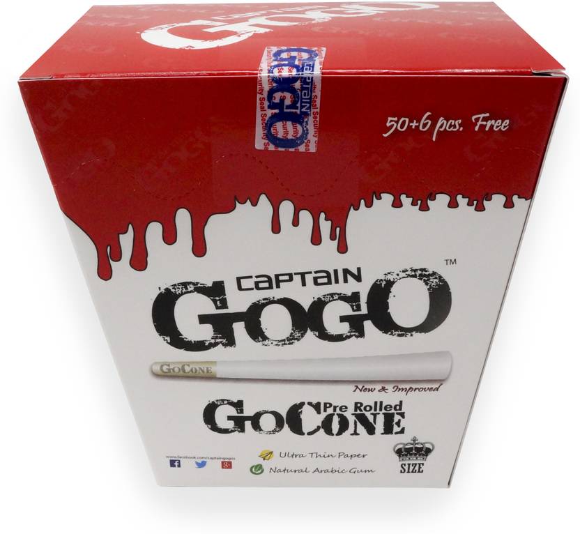 Flipkart.com | CAPTAIN GOGO gogo paper Pre Rolled 56 cone bleaches GoGo ...