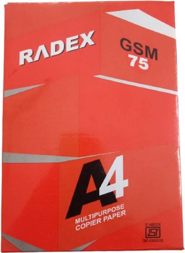 Flipkart.com | RADEX 500 Sheet Unruled A4 75 gsm A4 paper - A4 paper