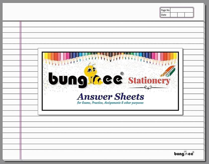 Flipkart.com | Bungbee Answer Sheets for Exam Practice (200 Ruled Pages ...