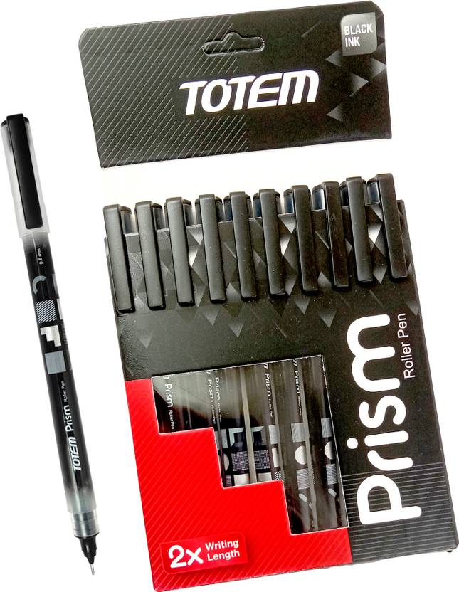 TOTEM Prism Gel Pen Set |30 Black Ink|0.5mm Tip | Use & Throw Pen ...