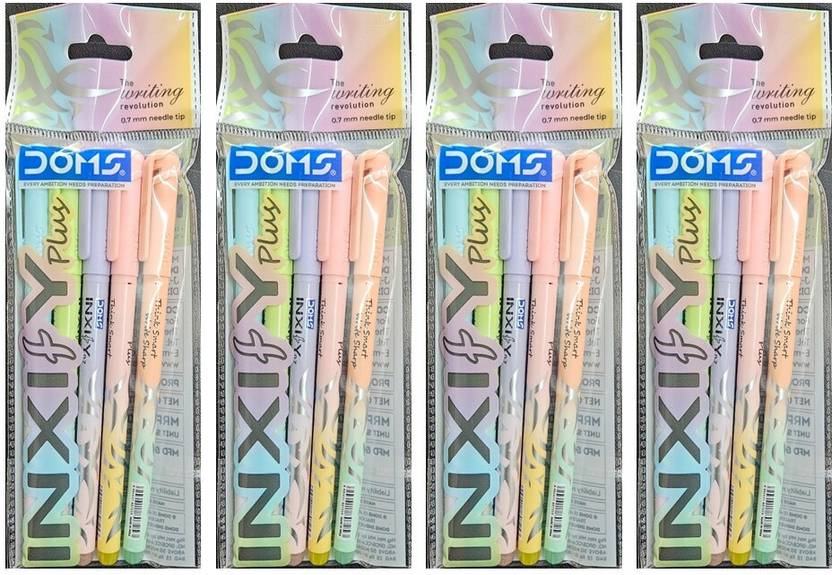 DOMS INXIFY Plus | Textured Grip | LV Ink | 0.7mm Needle Tip| Duel ...