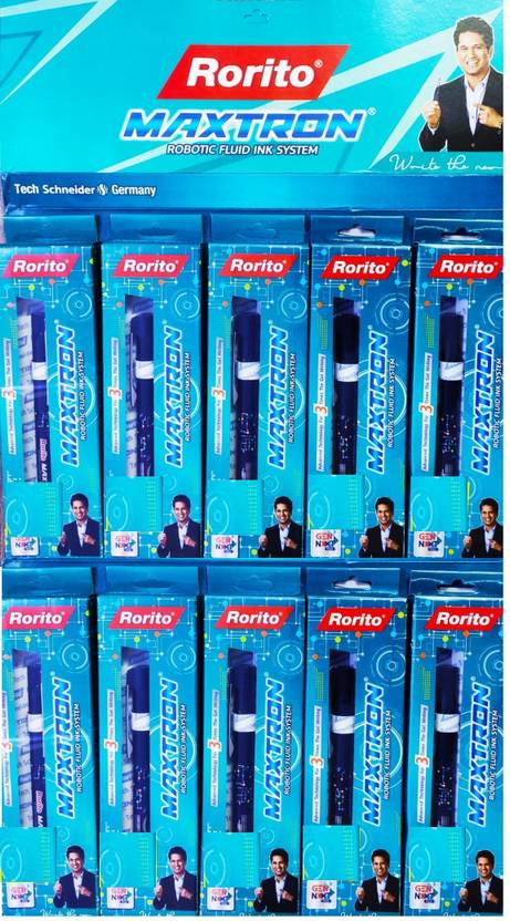 Rorito Maxtron BLACK Gel Pen 10 With1 First Click Writing Pad (10 ...