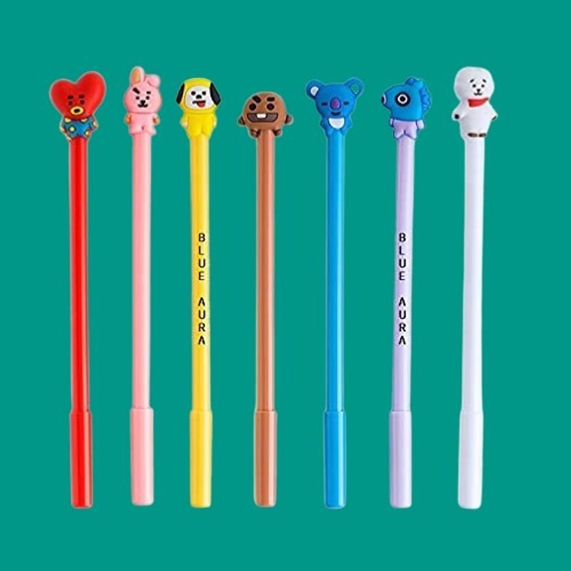 KLASSYWORLD Cartoon Character Pen, BT21 & BTS Design Pen For Birthday ...