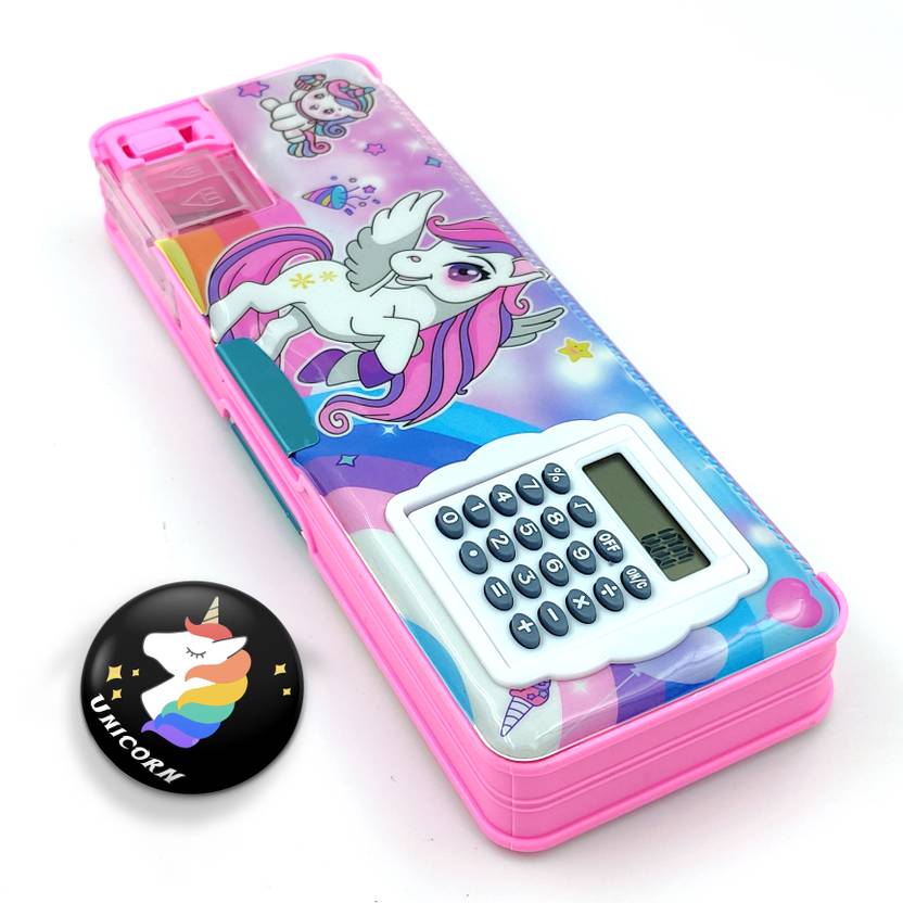 Flipkart.com | tishna Cute Unicorn Design Calculator Pencil Box Unicorn ...