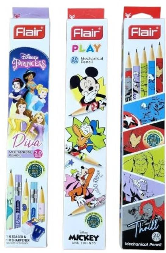 Flipkart.com | FLAIR 2.0mm Mechanical Extra Dark 2B Pencils ...