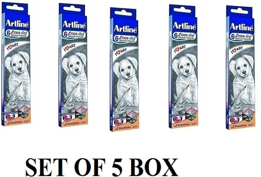 Flipkart.com | Artline HB,2HB,4HB,6HB,8HB,10HB Skech Pencil Set of 5 ...